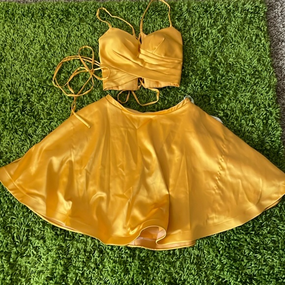Dresses | Yellow 2 Piece Dress | Poshmark